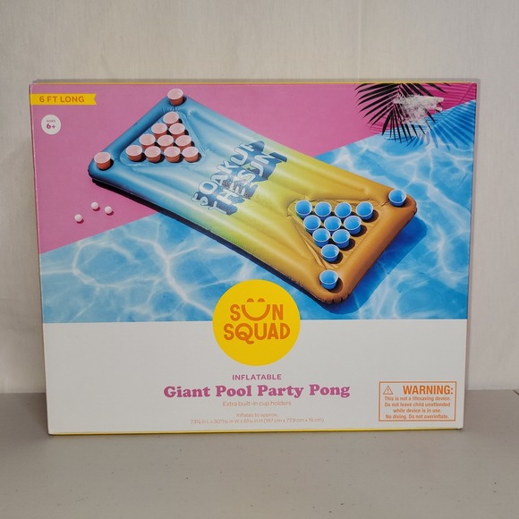 Sun Squad | Games | Sun Squad Giant Pool Party Pong Inflatable Game 6 ...